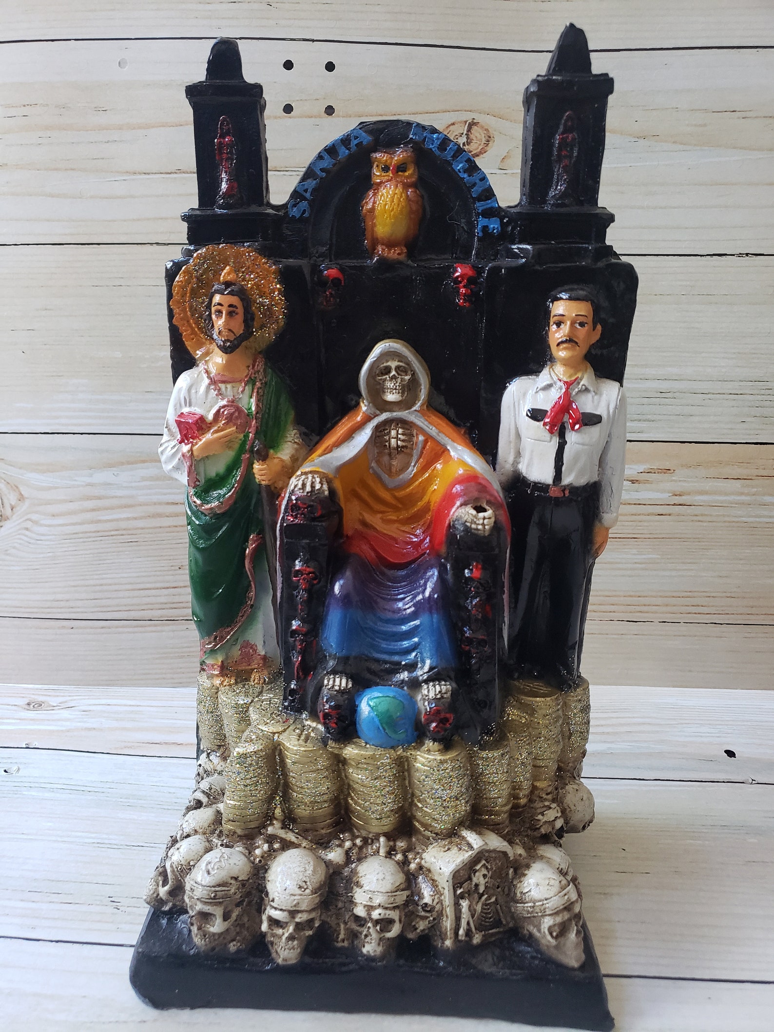 Jesus Malverde Santa Muerte & San Judas Handmade/ Estatua - Etsy