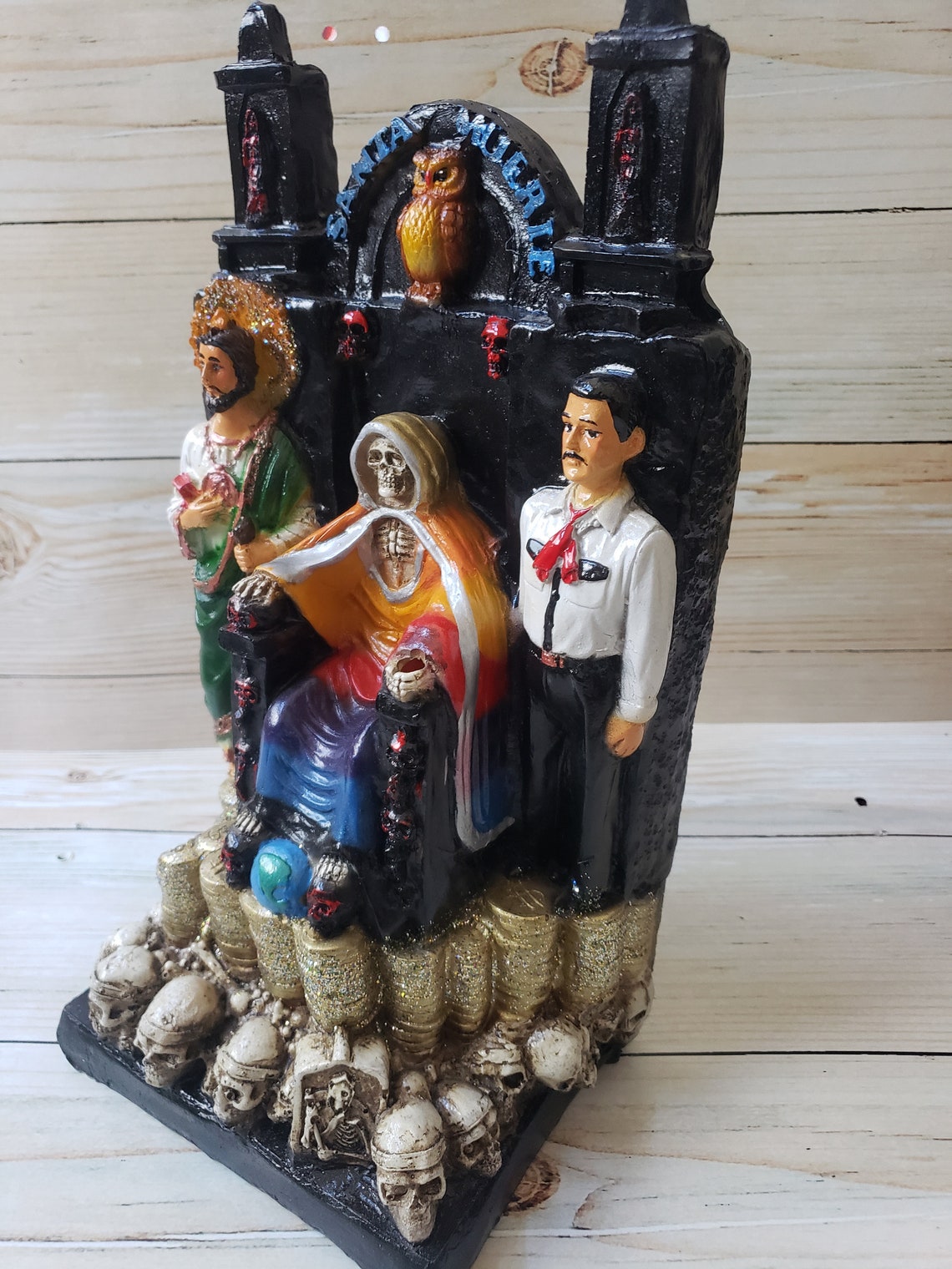 Jesus Malverde Santa Muerte & San Judas Handmade/ Estatua - Etsy