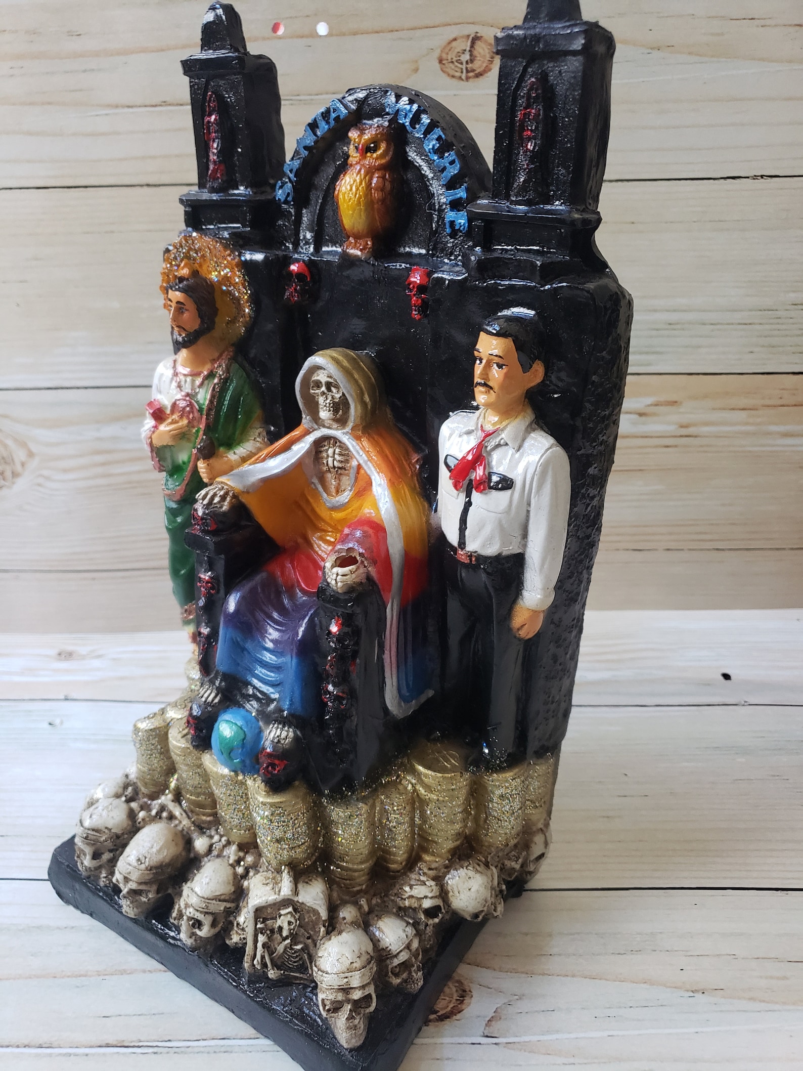 Jesus Malverde Santa Muerte & San Judas Handmade/ Estatua - Etsy