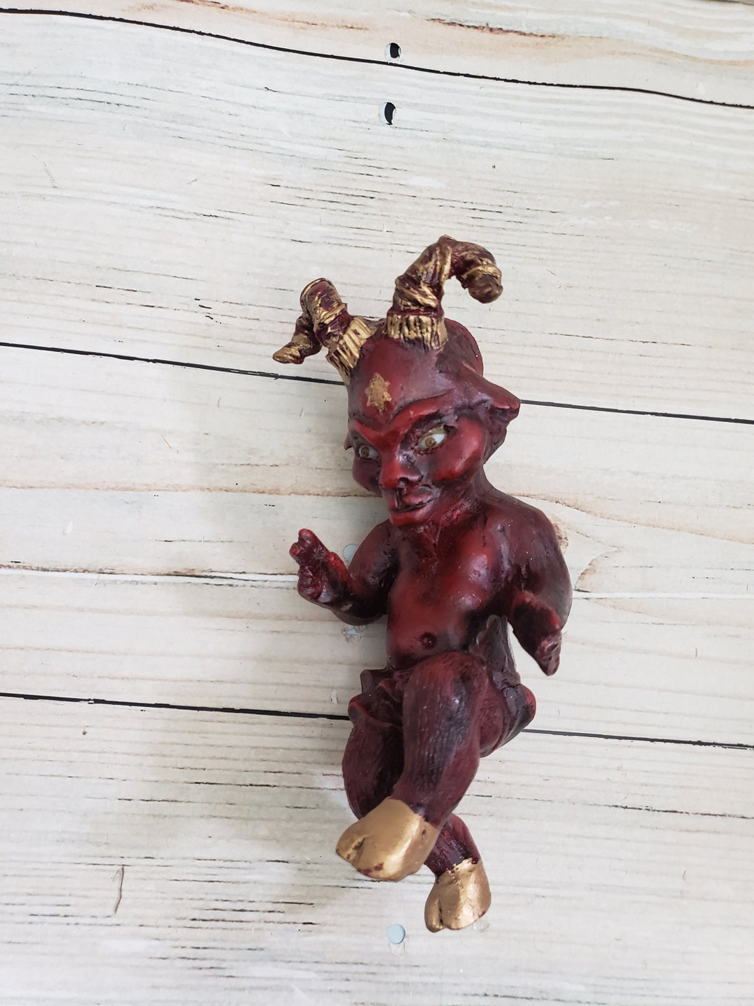 Satan Red 9" X 4" Satan / Diablo / Angel Negro/ Devil / Evil / Statue ...