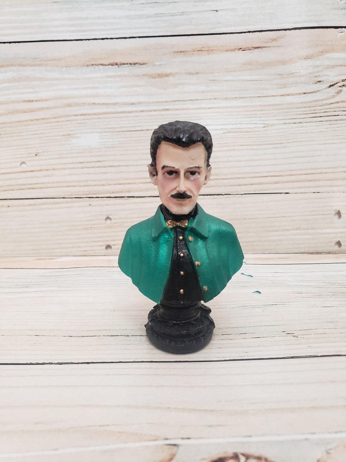 Jesus Malverde Green Figurine Statue Handmade 5x4 - Etsy
