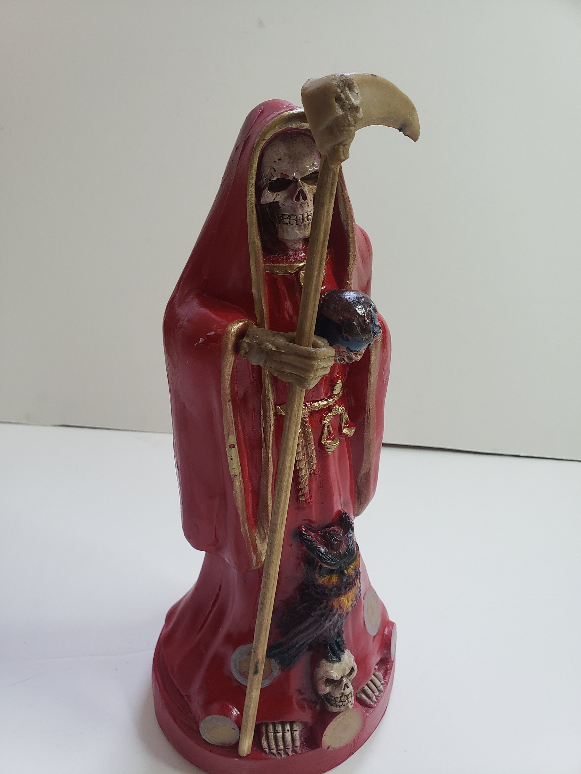 Santa Muerte Color Red 13 Holy Death Statue / Grim | Etsy