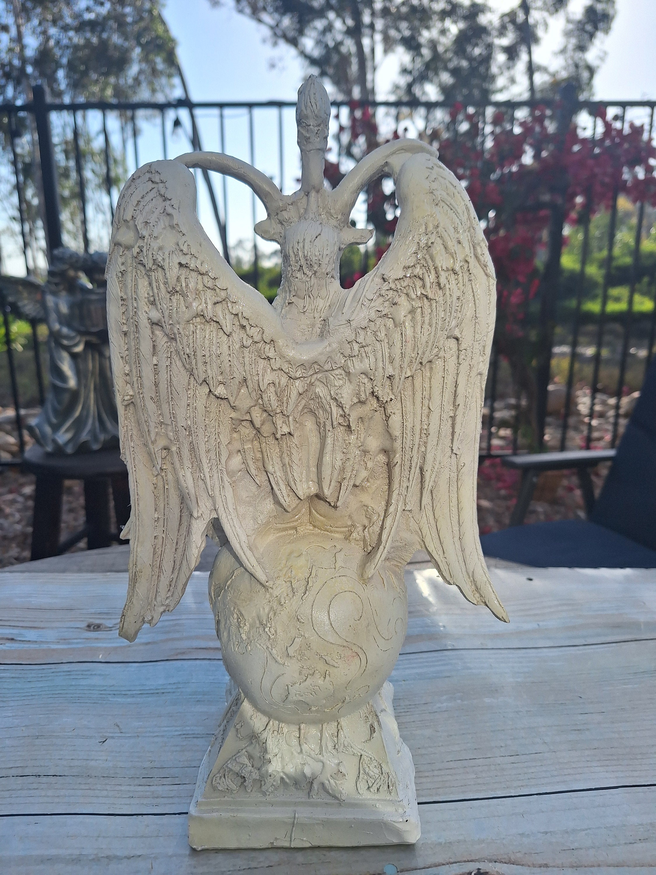 Large 15quot Tall Templar Sabbatic Goat Baphomet Satan Statue