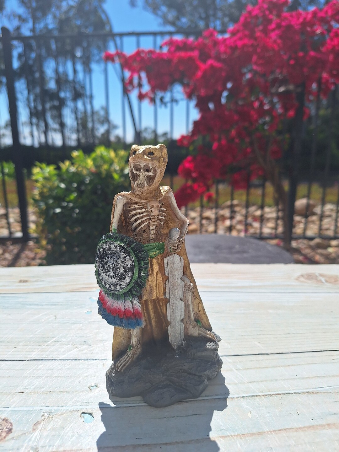 Santa Muerte Color Gold 7 Holy Death Statue / Grim Reaper / Aztec ...