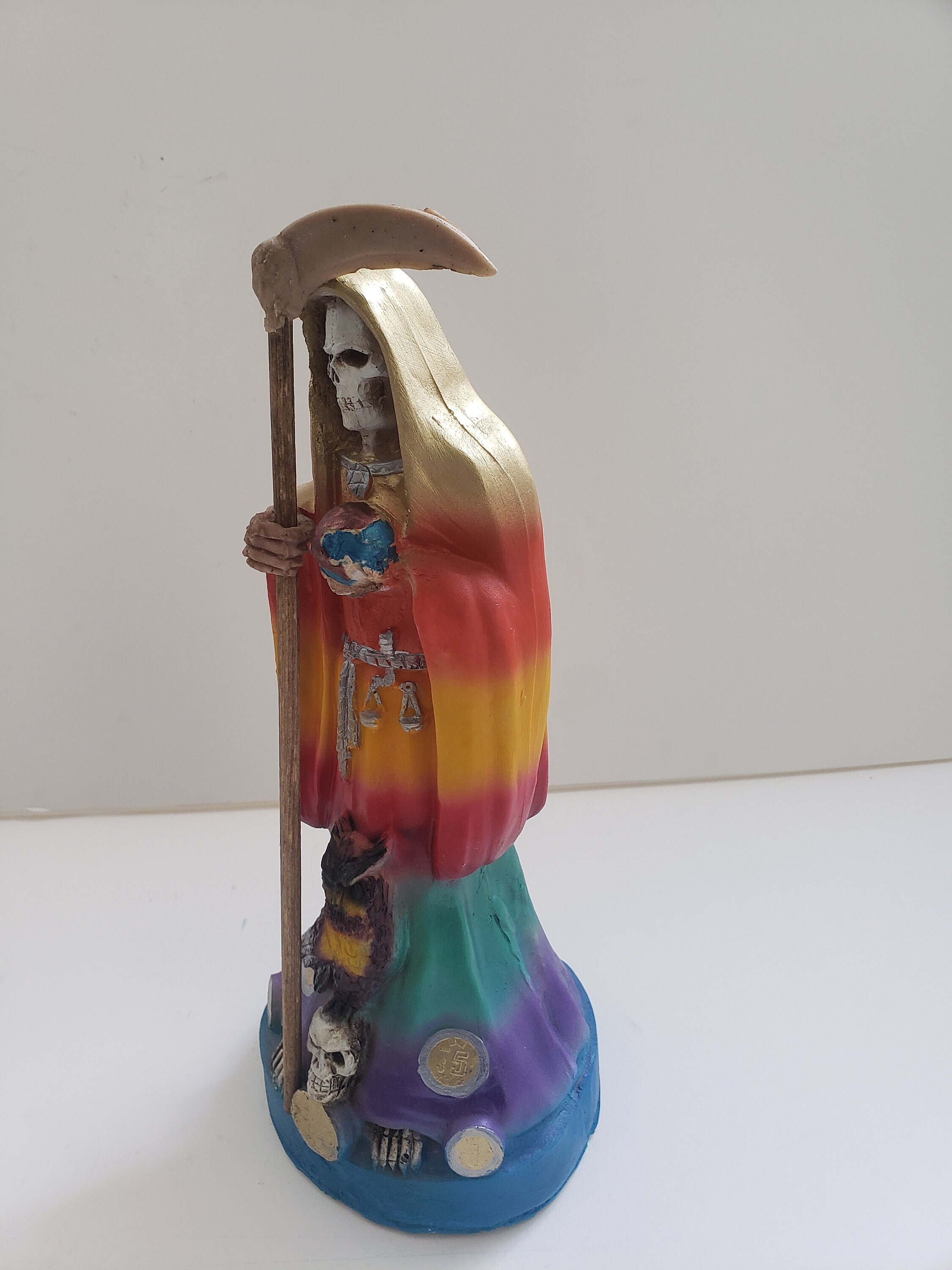 Santa Muerte Color Rainbow 13 Holy Death Statue / Grim | Etsy