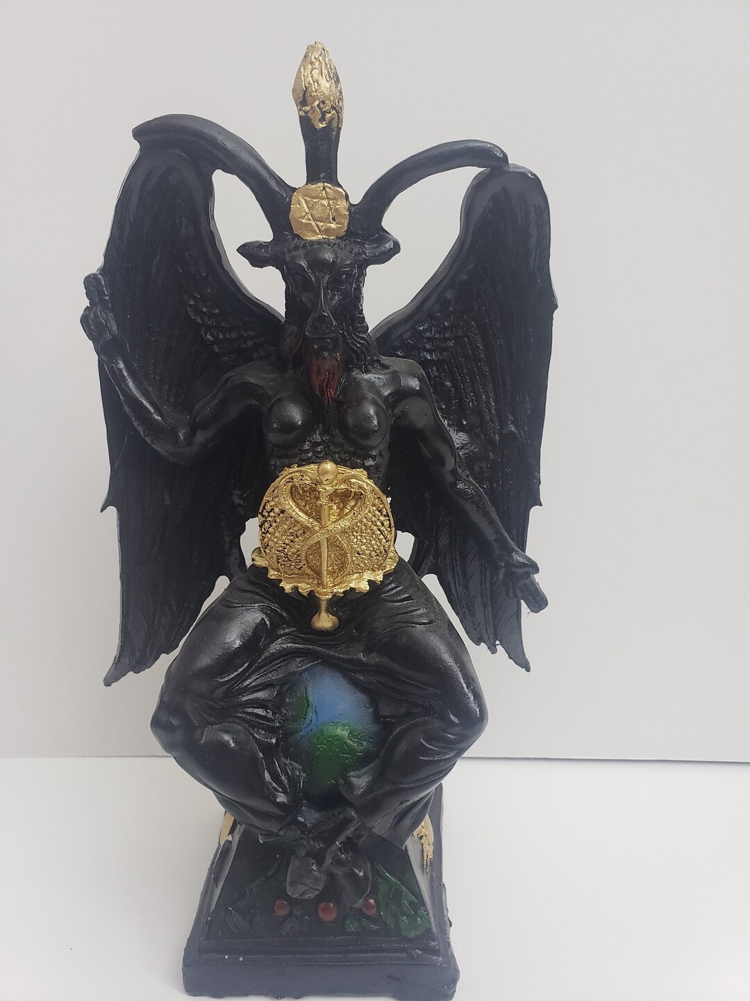 Templar Sabbatic Goat Baphomet Satan Black 15"x8" / Devil / Evil ...