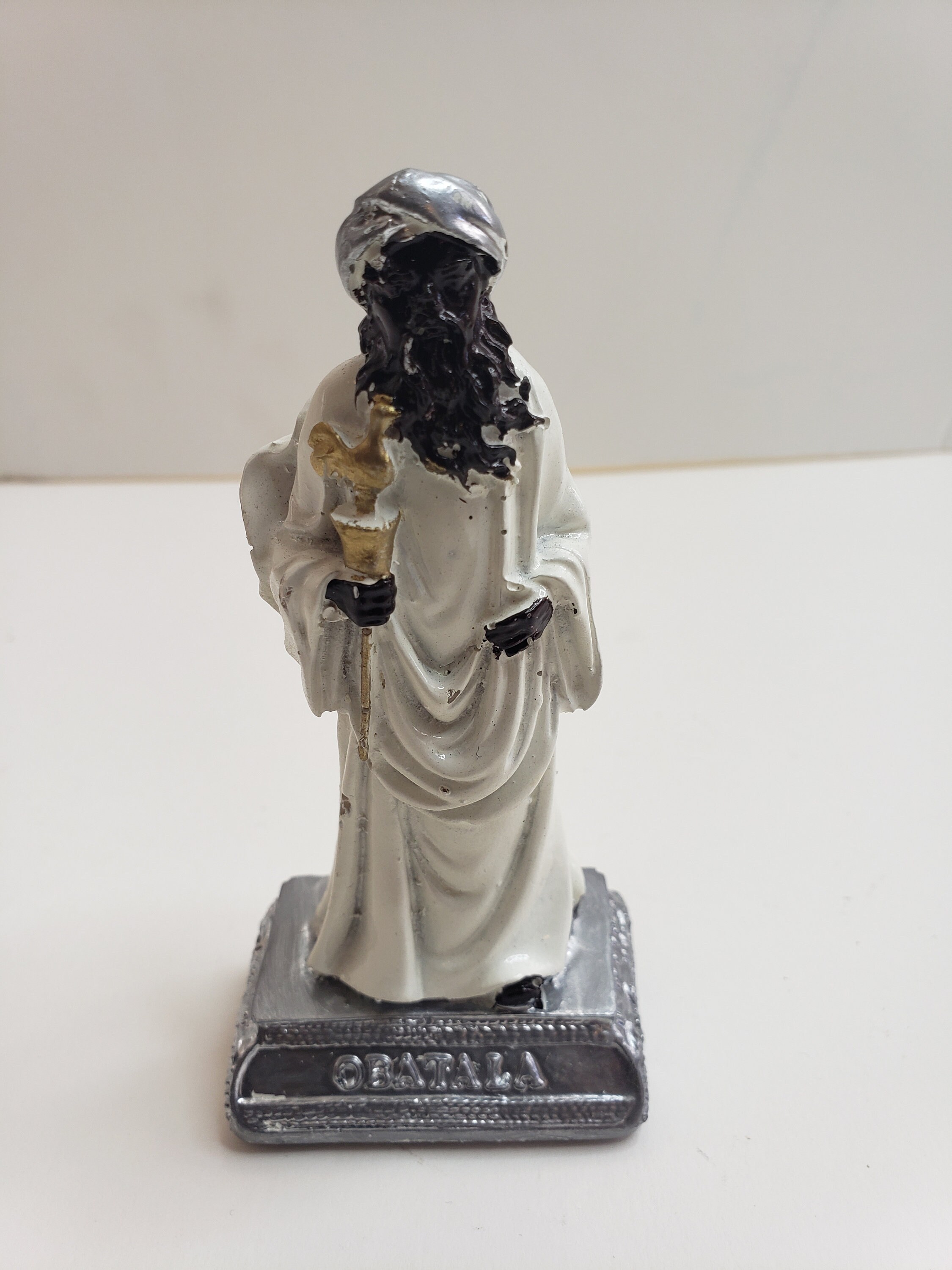 Orisha Obatala 5" Statue Santeria Yoruba 7 African Powers Estatua Magia ...