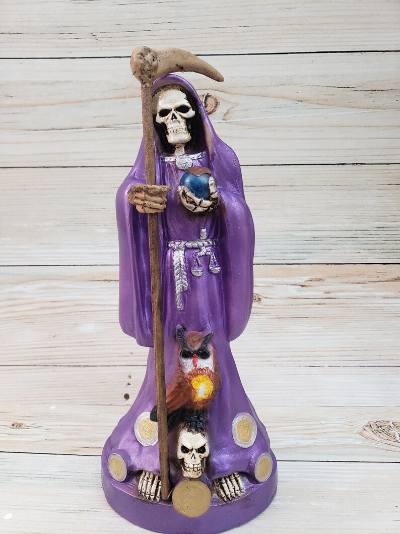 Santa Muerte Color Purple 13 Holy Death Sculpture / Grim - Etsy