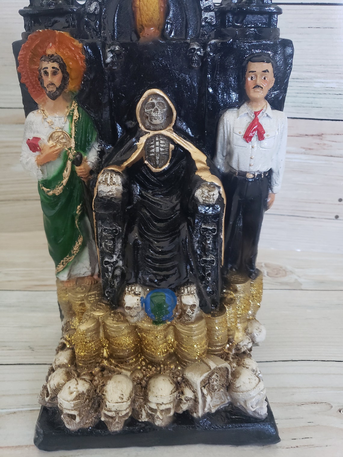 Jesus Malverde Santa Muerte & San Judas Handmade/ Estatua - Etsy