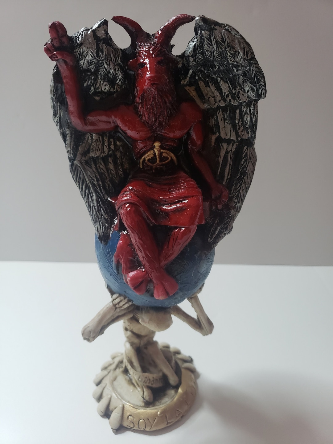 Templar Sabbatic Goat Baphomet Statue: Handmade Resin Figurine (11" X 5 ...