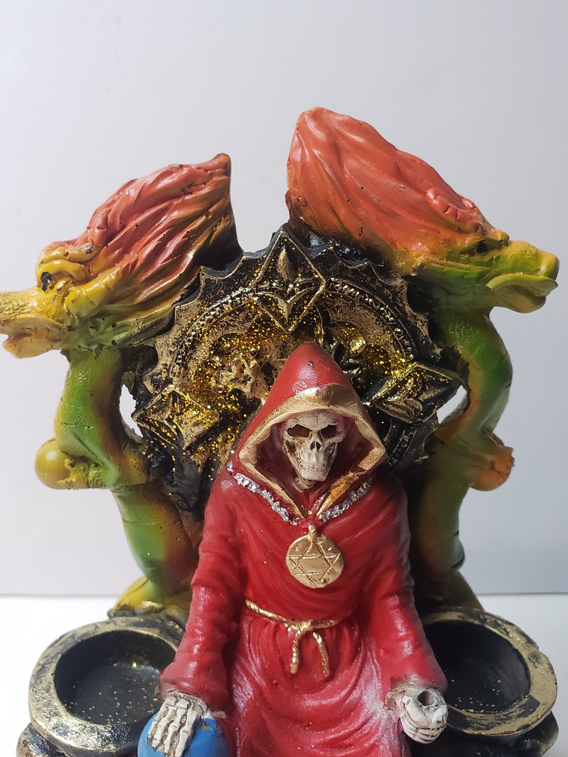 Santa Muerte Color Red 11x8 Holy Death Statue/ | Etsy