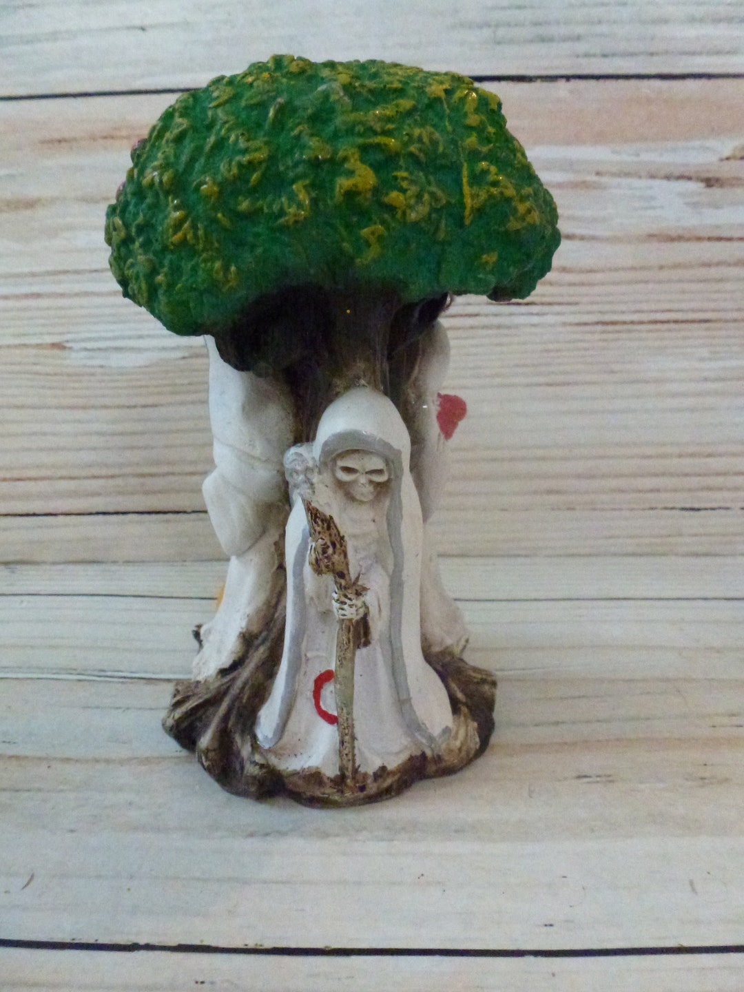 Santa Muerte Color White 5.5x4 Holy Death Statue/ Tree of Life / Santa ...