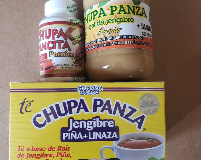 Combo Chupa Panza Gel Chupa Pancita 30 Capsules and Tea Box With 30 Tea ...