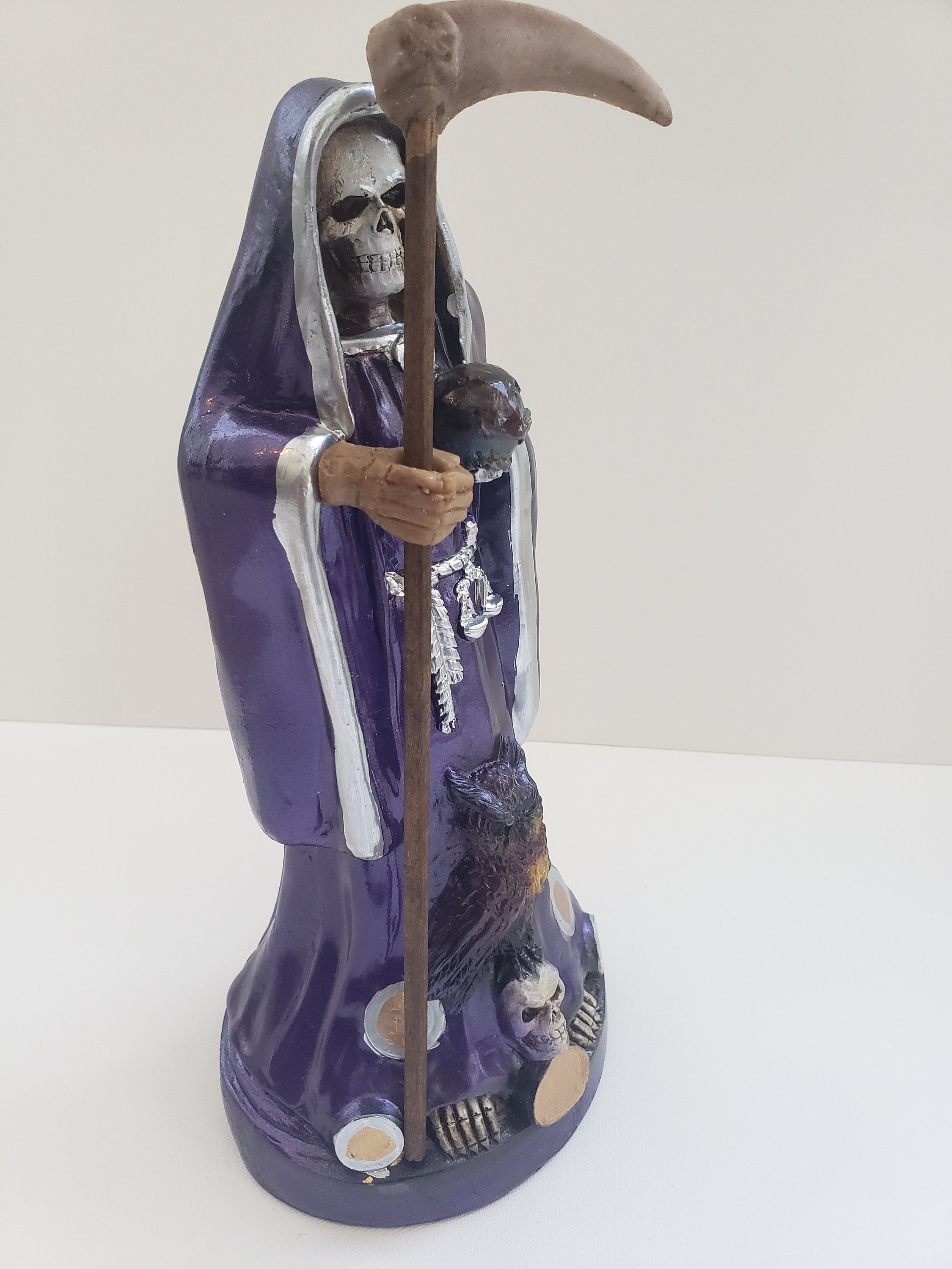 Santa Muerte Color Purple 13 Holy Death Statue / Grim | Etsy