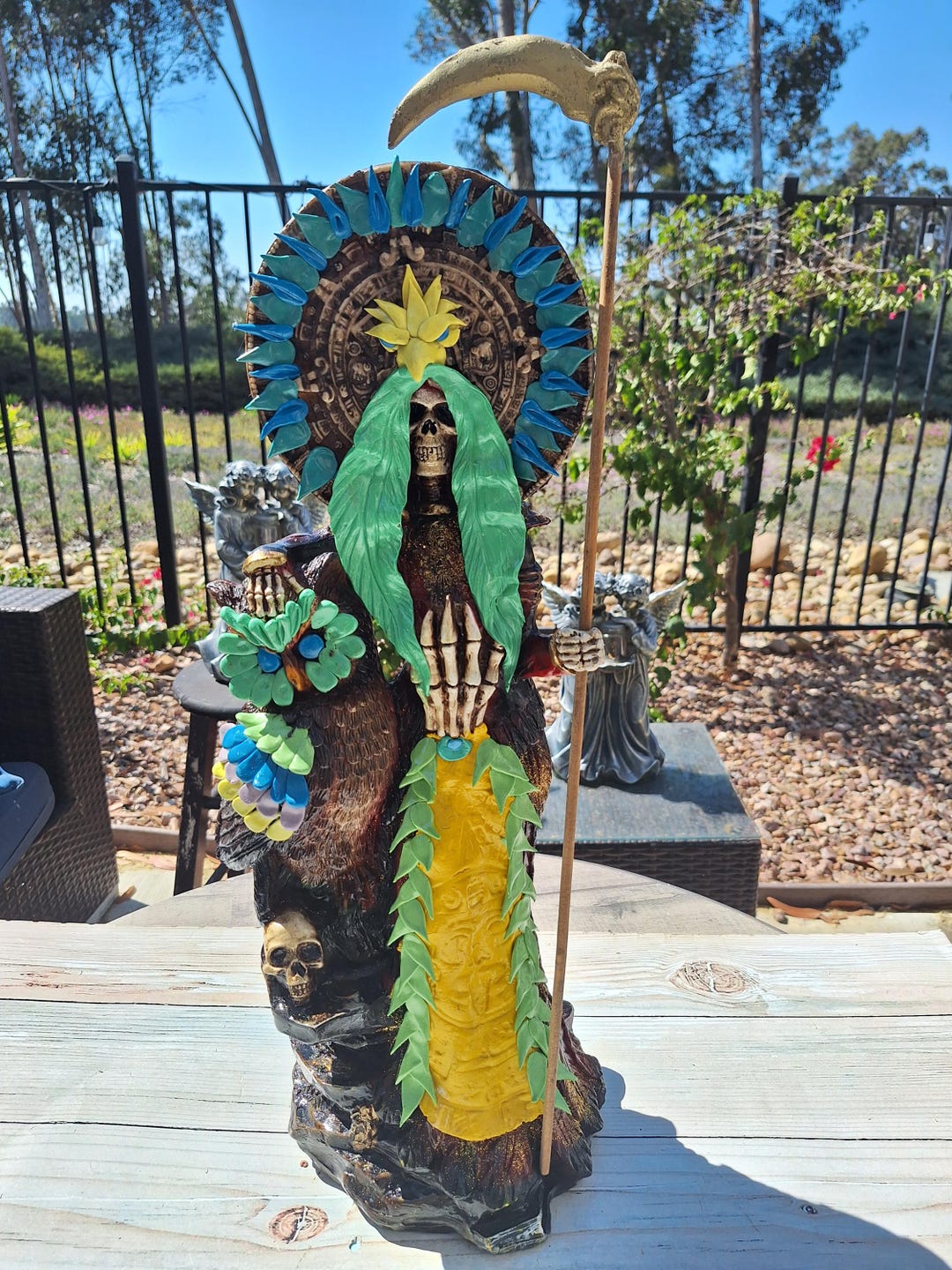 Santa Muerte Bendesida Color Rainbow 25 Holy Death Fixed Grim Reaper ...