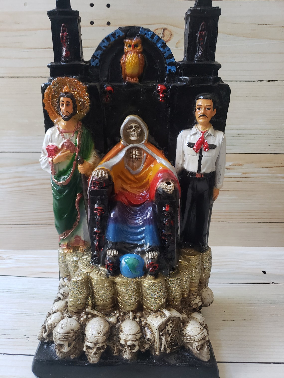 Jesus Malverde Santa Muerte & San Judas Handmade/ Estatua - Etsy