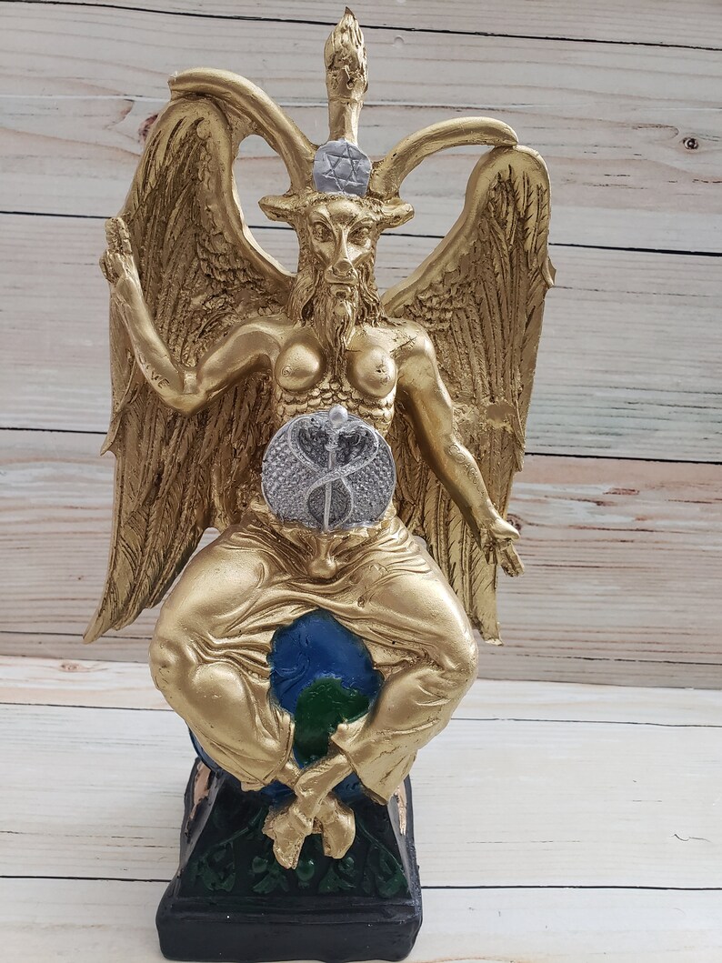 Templar Sabbatic Goat Baphomet Satan Gold 15x8 / - Etsy