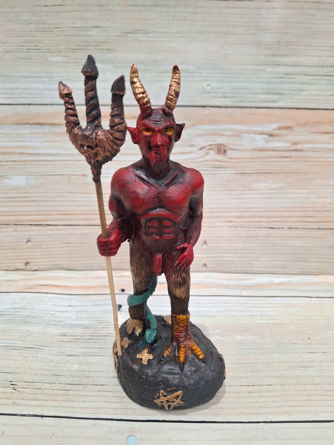 Satan Size 8.5 Color Red / Resin/ Devil / Evil / Statue Figurine ...