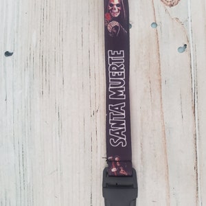 Santa Muerte Black Lanyard Keychain - Skinny Lady - Witchcraft ...