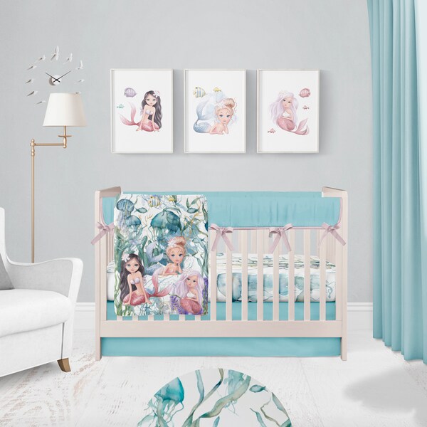 Mermaid Nursery Bedding - Etsy