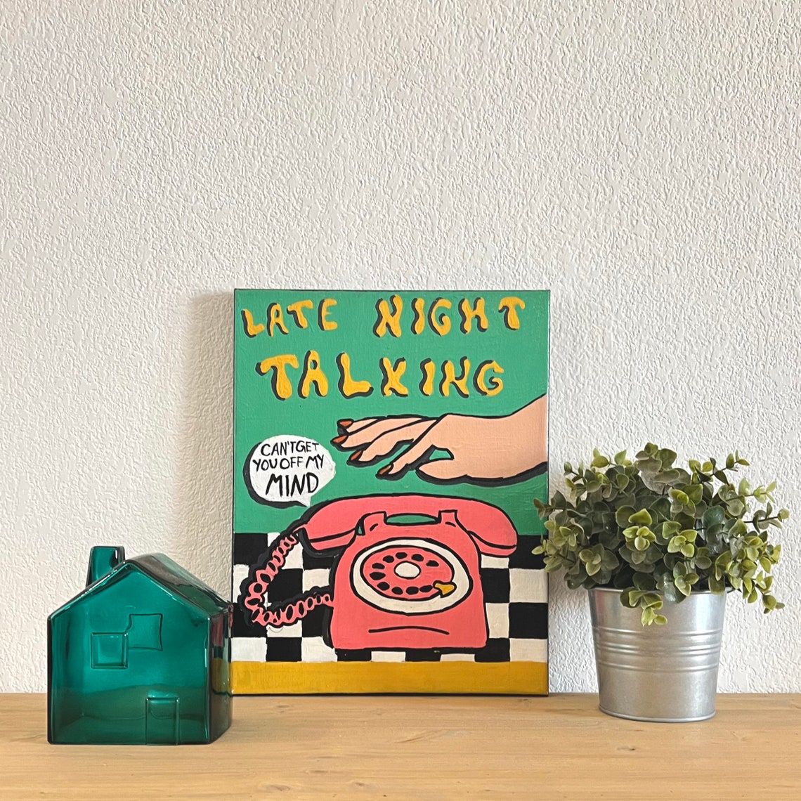 Late Night Talking Painting 11x14 Hand Painted Canvas - Etsy