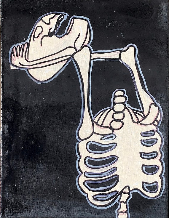 Skeleton Throwing Its Head