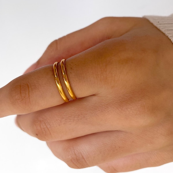 Waterproof Gold Ring Set - Etsy