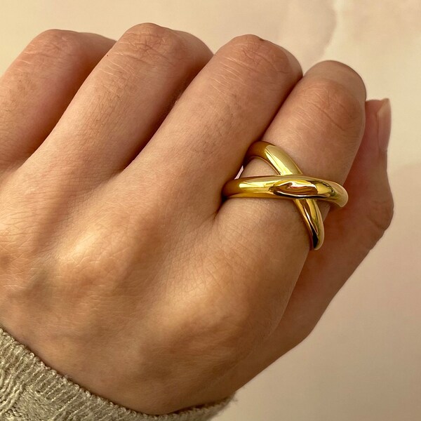 Criss Cross Ring - Etsy