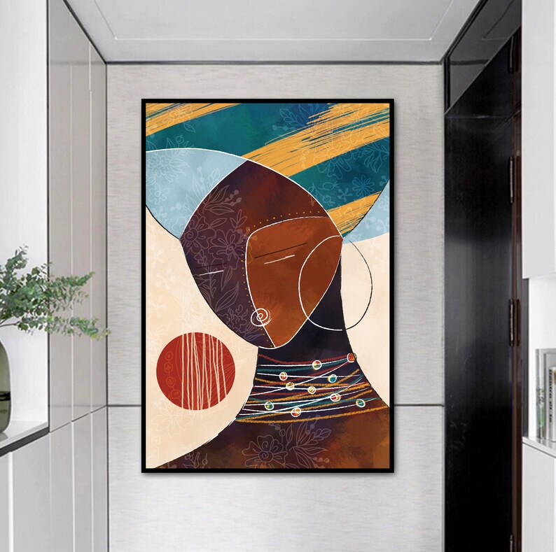 Modern African American Art Print. Abstract Black Woman - Etsy
