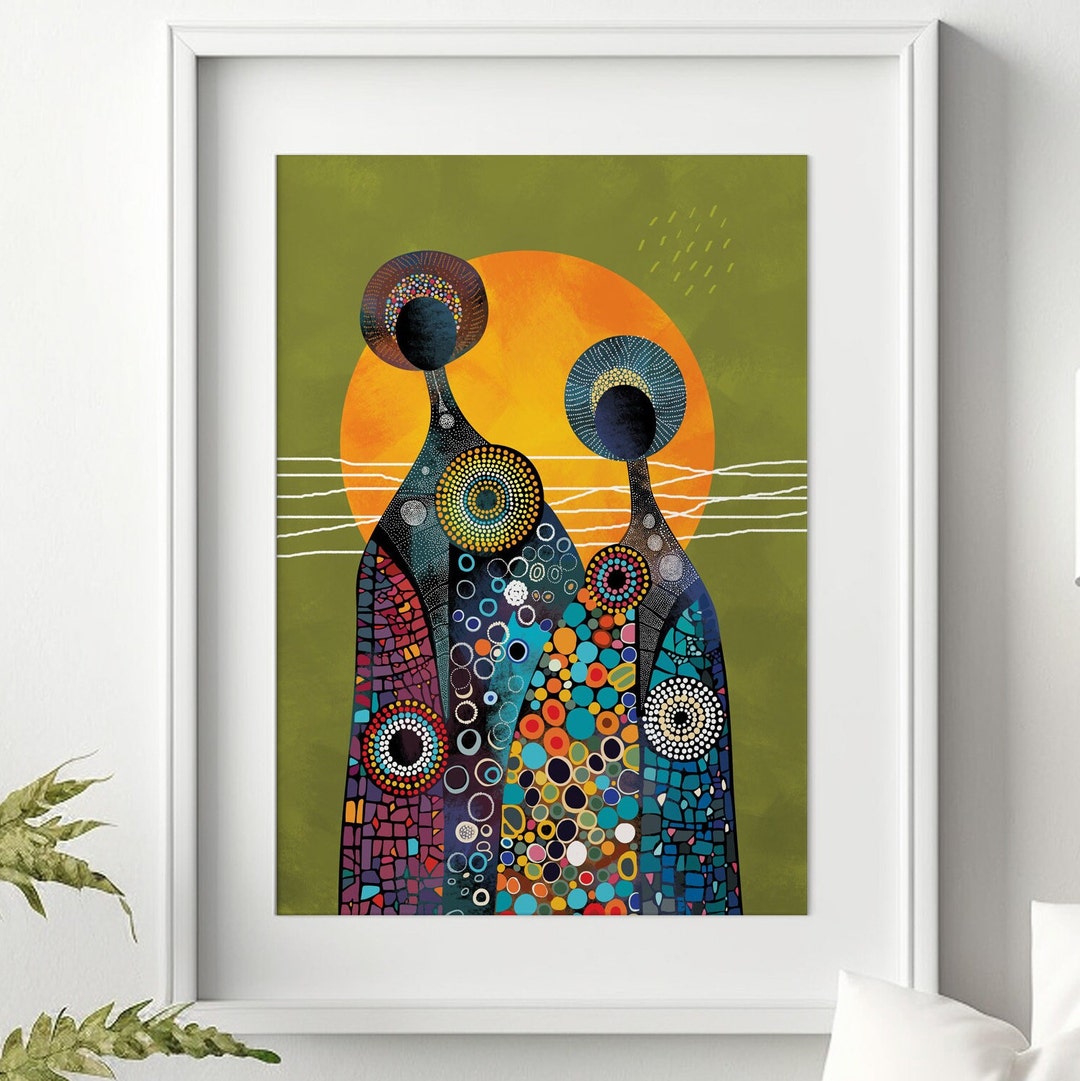 Modern Minimalist African American Art Print. Contemporary Bright ...