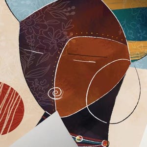 Modern Сolorful African American Art Set of 3 Print. Abstract Ethnic ...