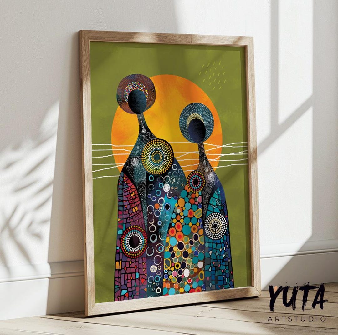 Modern Minimalist African American Art Print. Contemporary Bright ...