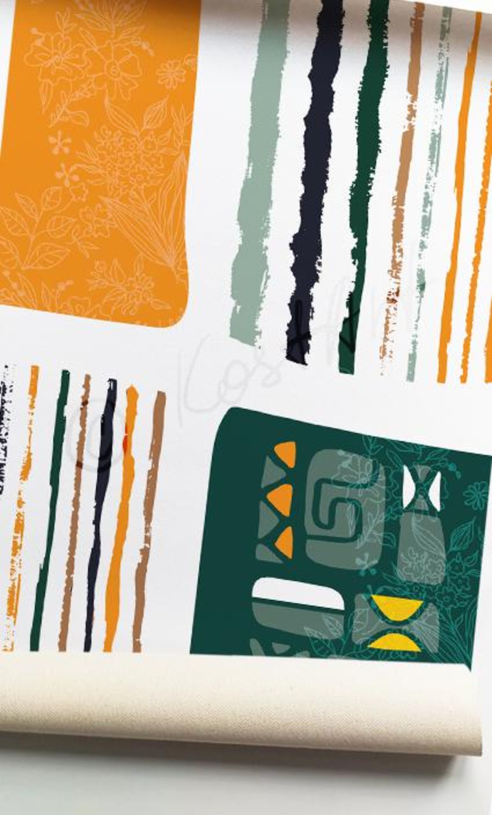 Colorful African Art Set of 3 Prints, Tribal Ethnic Abstract Gallery ...