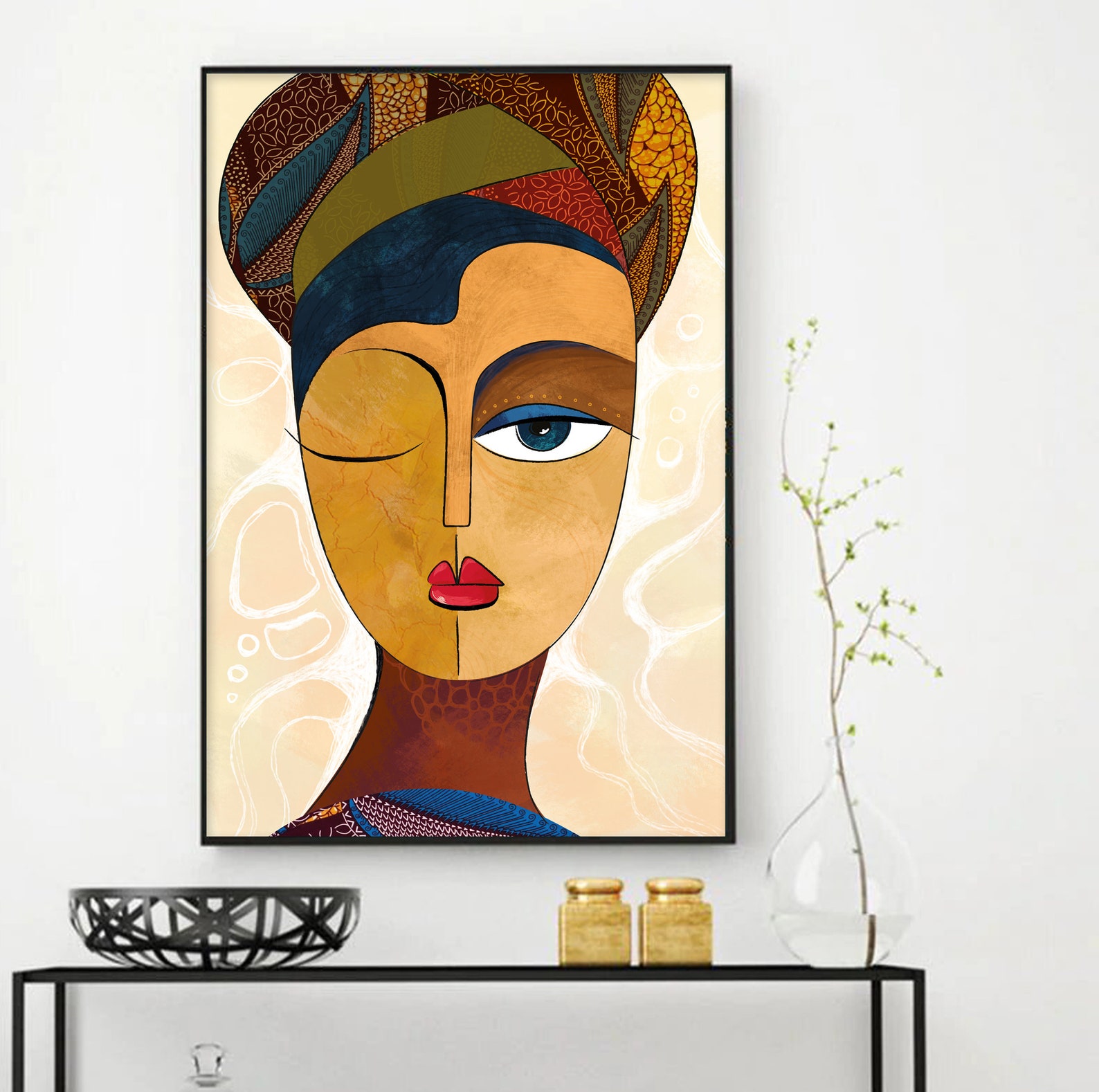 Black Woman Portrait. Modern African American Art Print. - Etsy