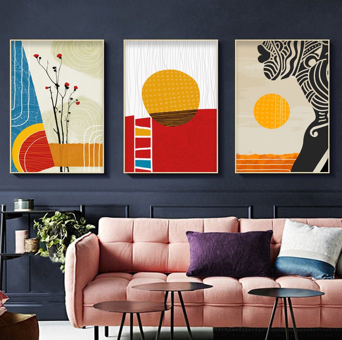 Contemporary African American Art Set of 3 Prints. Modern - Etsy
