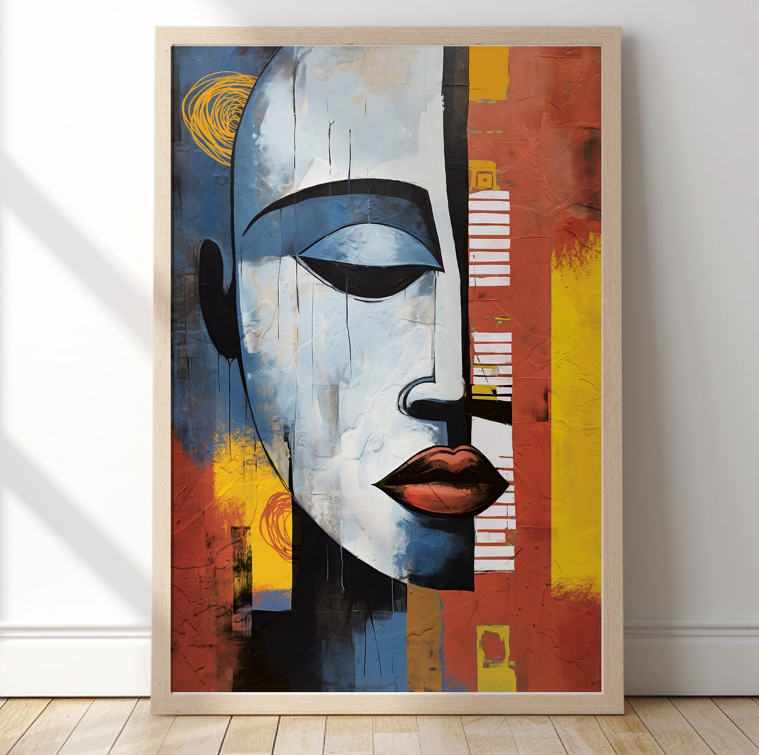 Modern African American Art Print. Black Woman Portrait. Contemporary ...