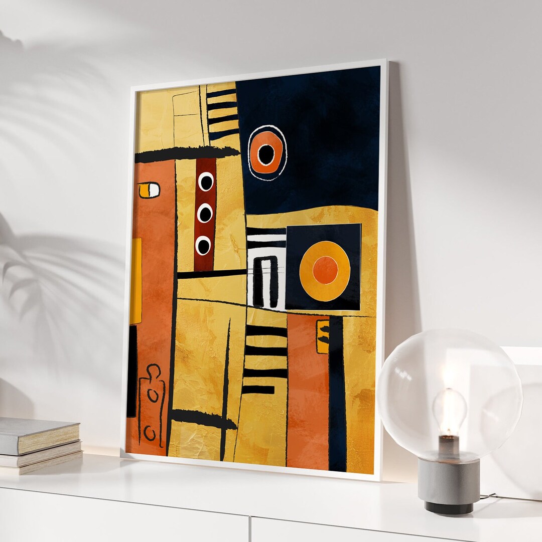 Modern Abstract African Art Print. Colorful Large African Ethnic Wall ...