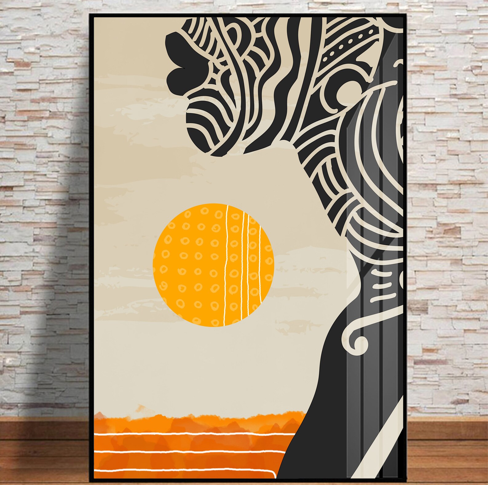 Modern African American Art Print. Black Woman Portrait. - Etsy