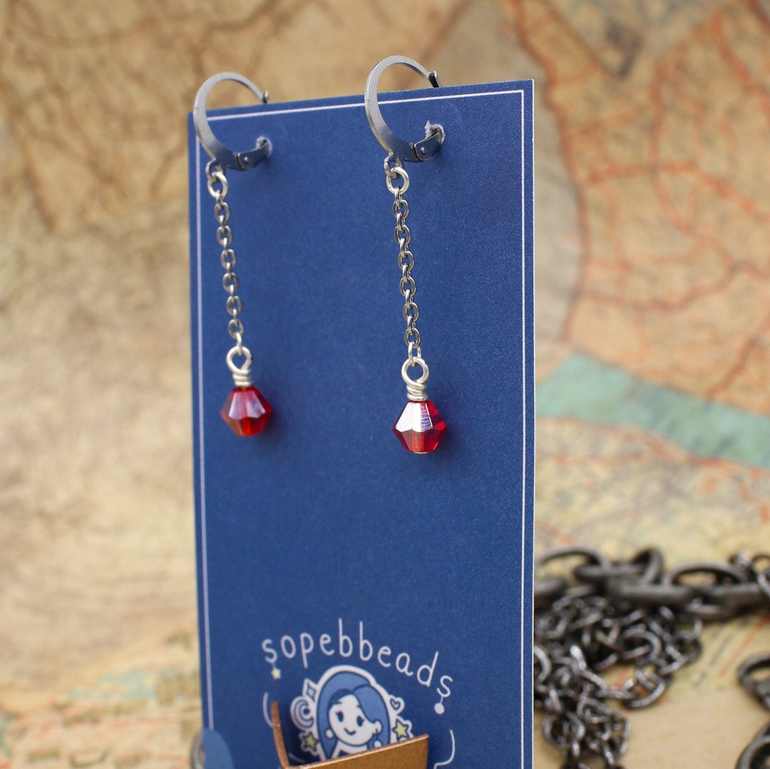 Scarlet Eyes Chain User Anime Inspired Earrings |304 Stainless Steel - Etsy