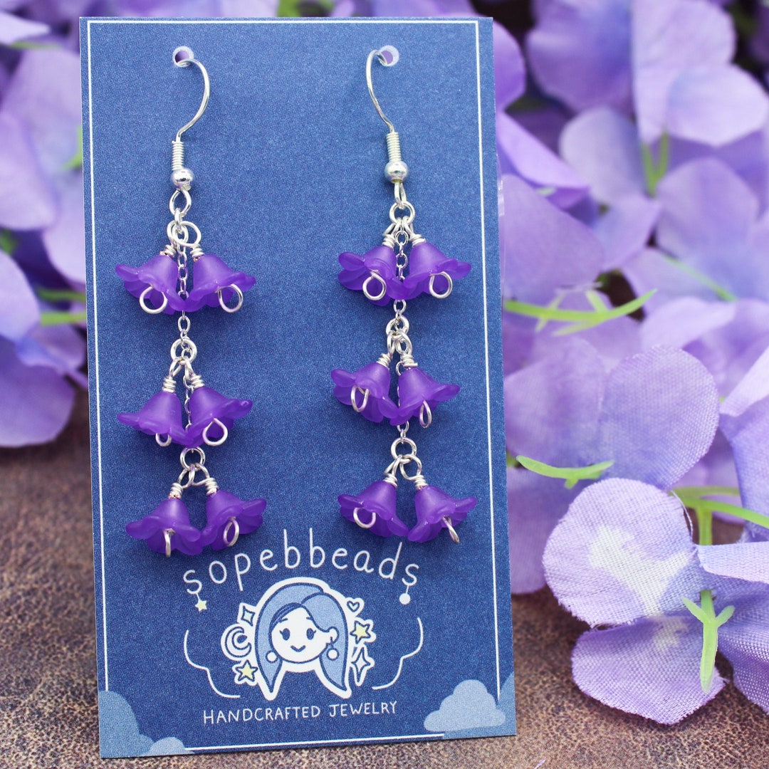 Wisteria Flowers Anime Earrings Anime Earrings Anime Inspired Lowkey ...