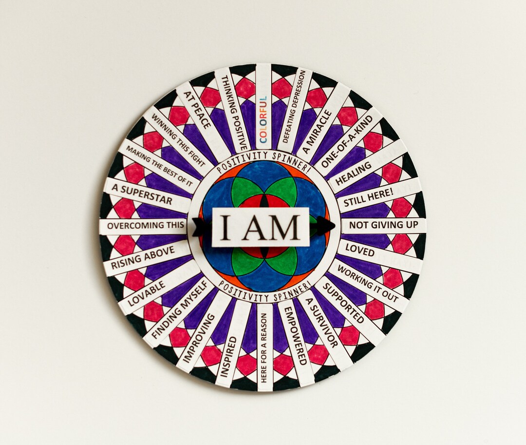 Mental Health Feelings Spinner Wheel | Art Therapy Tool | Mindfulness ...