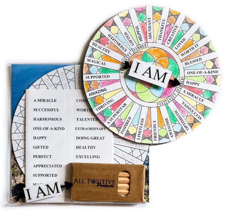 I AM Positivity Spinner: Mindfulness Activity Craft Kit - Etsy