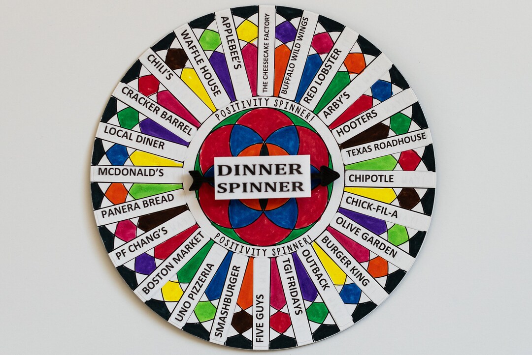 Custom/personalized Restaurant Dinner Spinner - Choose Your Favorite ...