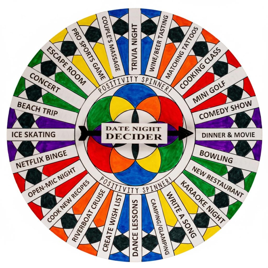 Date Night Decider Spinner Wheel | Fun & Exciting Romantic Couples ...