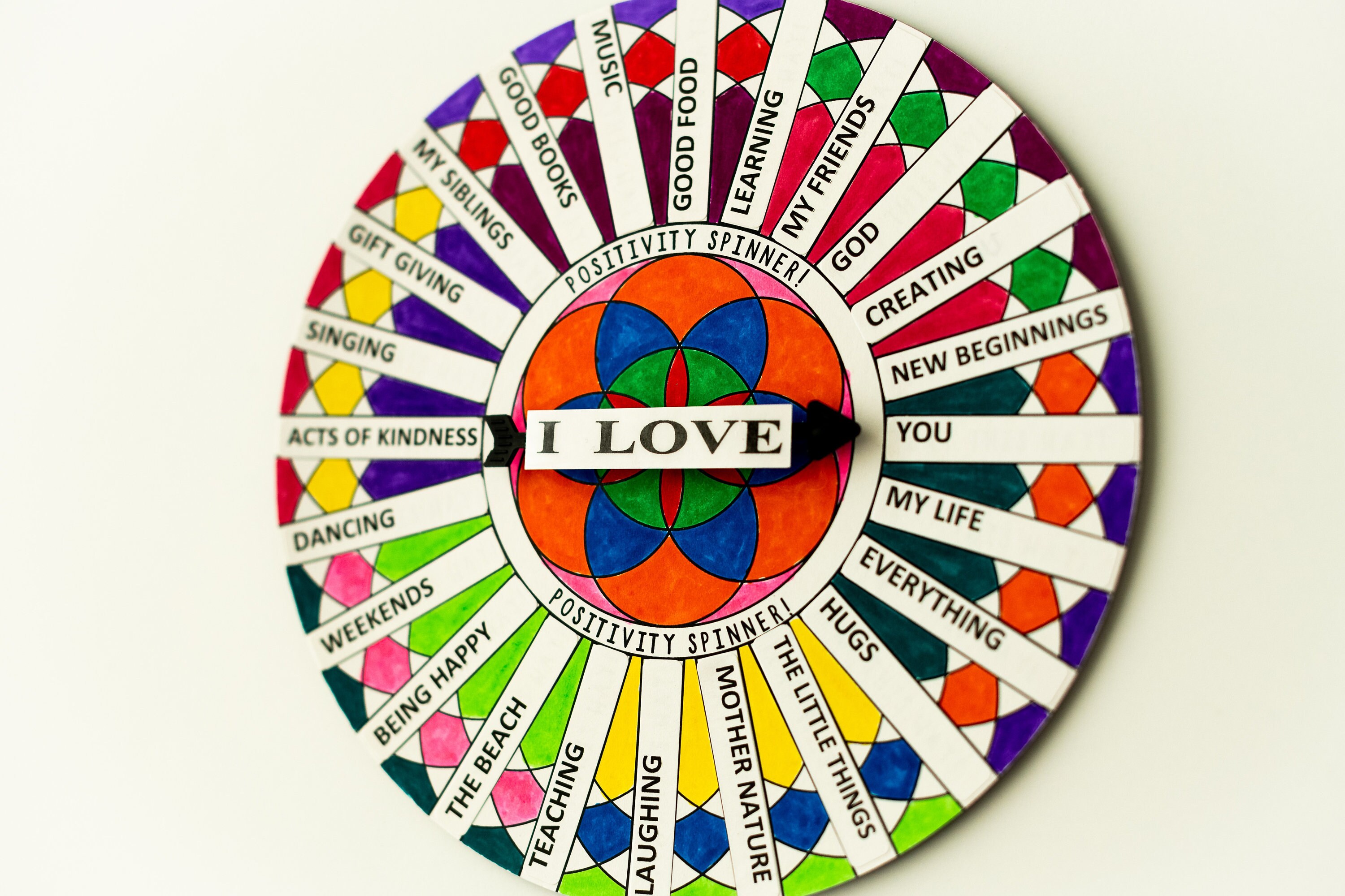 I Love You Spinner Activity Positivity Craft I Love Game I Love Craft ...