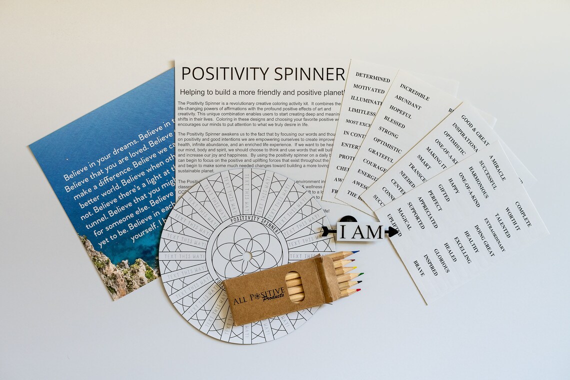 I AM Positivity Spinner Mindfulness Activity Craft to Build - Etsy