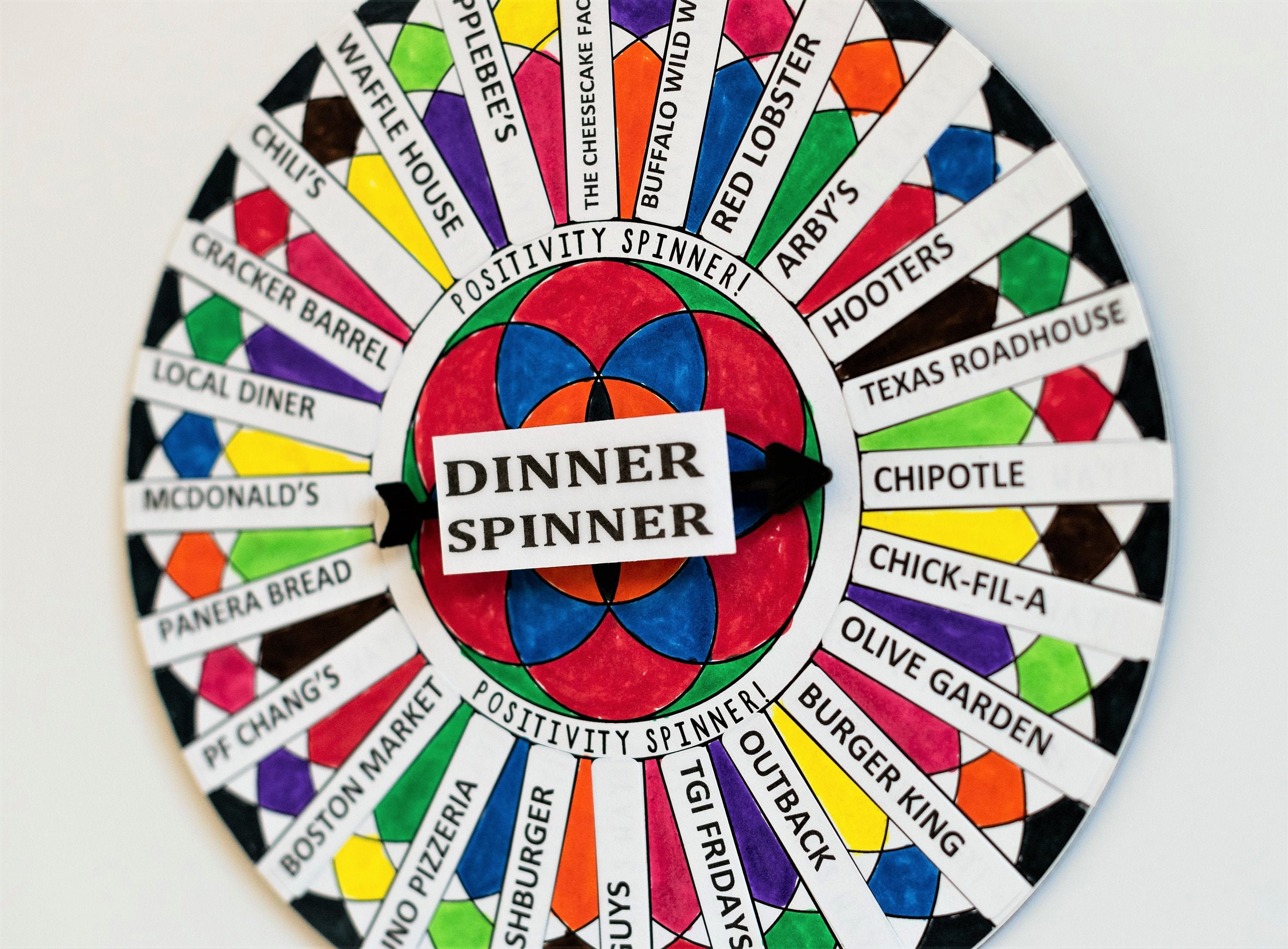 Dinner & Snack Time Spinners DIY Art Coloring Craft Game - Etsy