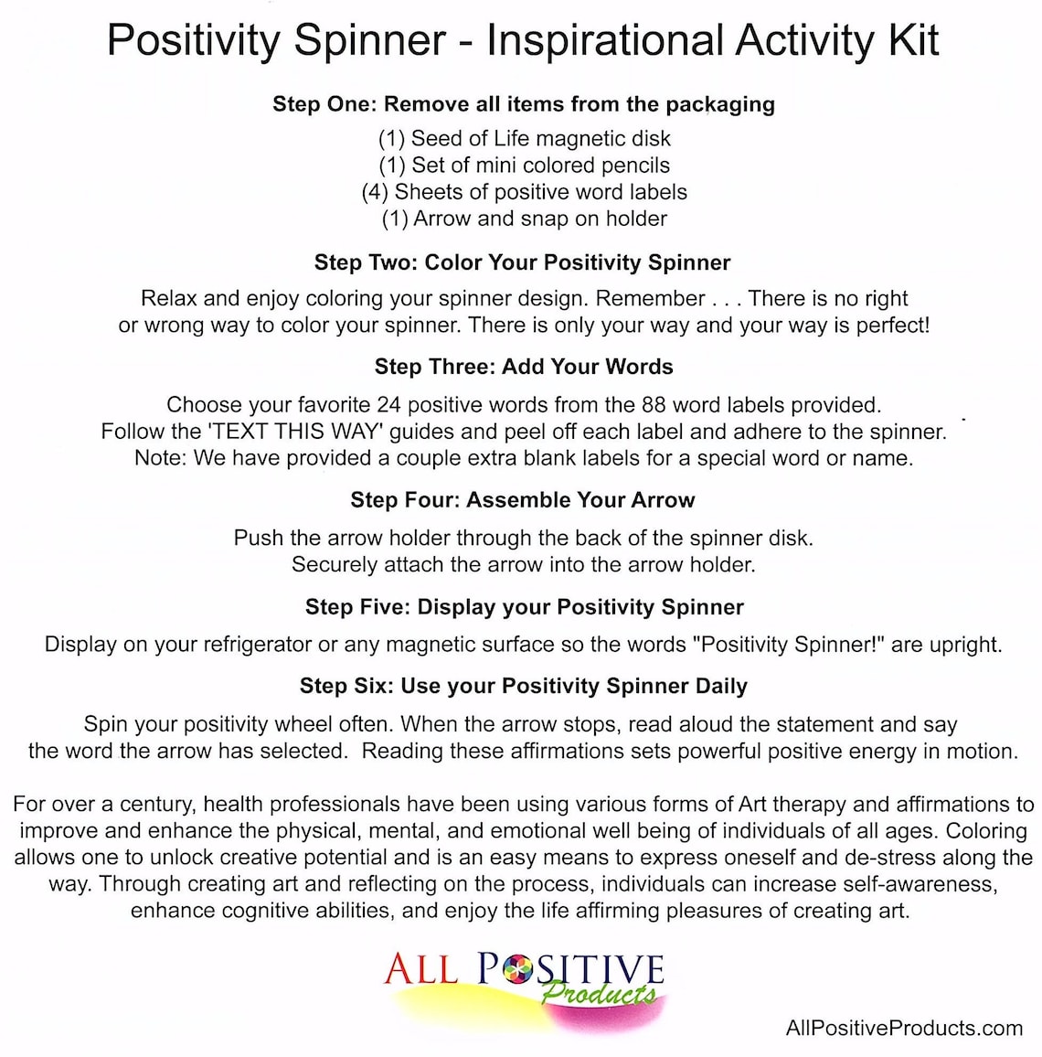 Special Needs Empowerment Coloring Craft Activity Spinner I | Etsy