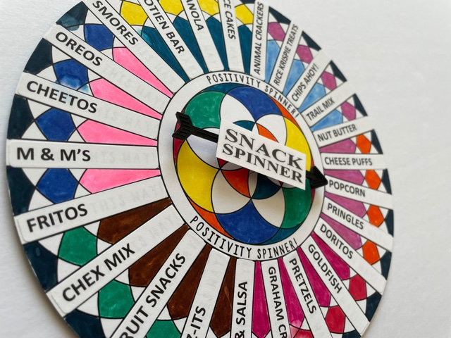 Snack Time Spinner DIY Art Coloring Craft Game Foodie Gift Kids Craft ...