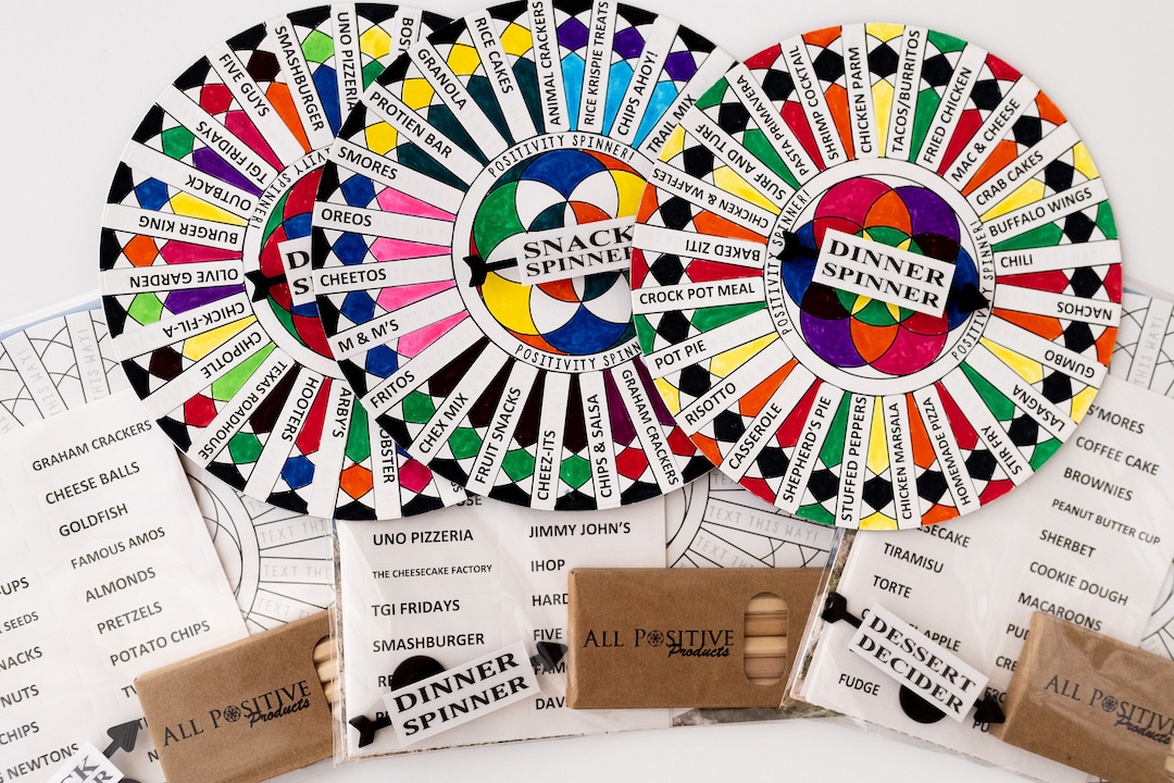 Dinner Spinner, Dessert Decider, and Snack Time Spinner 3 Pack | Let ...